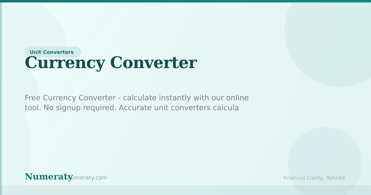 Currency Converter - Free Online Tool | Numeraty